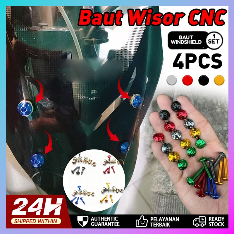 Windshield Visor Bolt 4Pcs Plus Anti-Break Bolt Motorcycle Visor Screw ...
