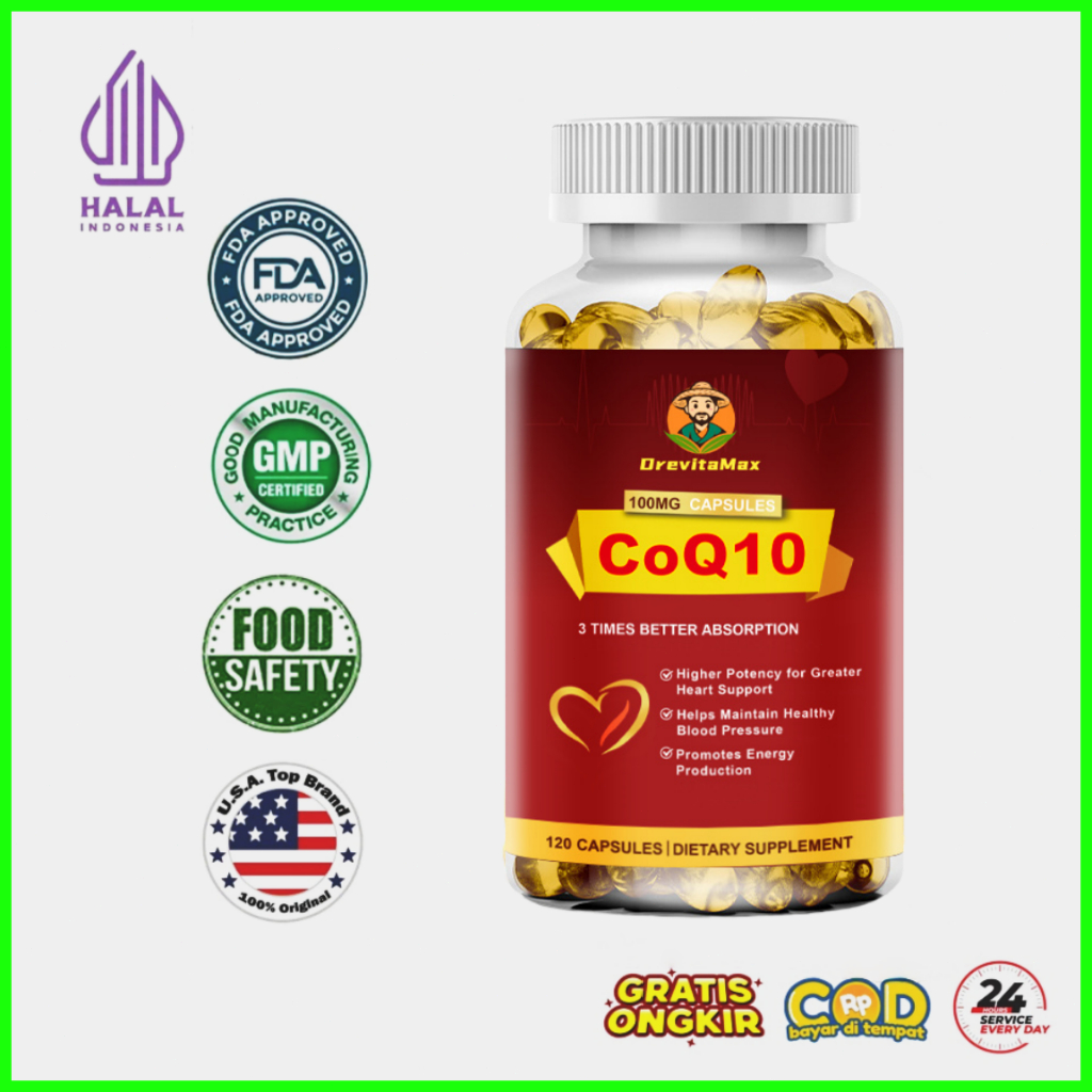 CoQ10 100 mg Capsuels - Vascular and Heart Health and Energy ,heart blood pressure cholesterol ...