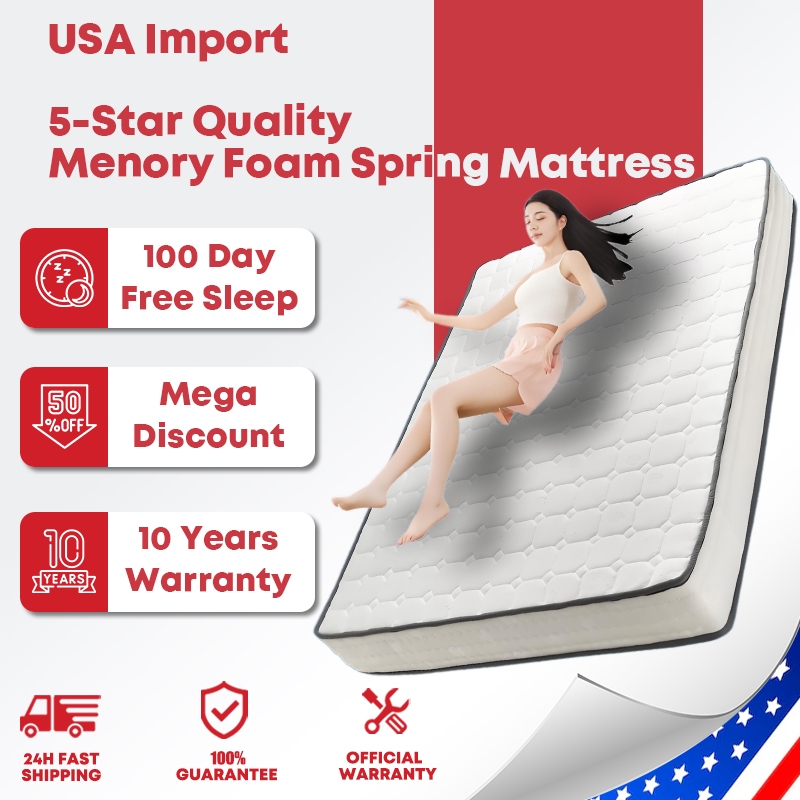 8.1 Inch Thickening Foam Spring Mattress Deluxe Compression Memory ...