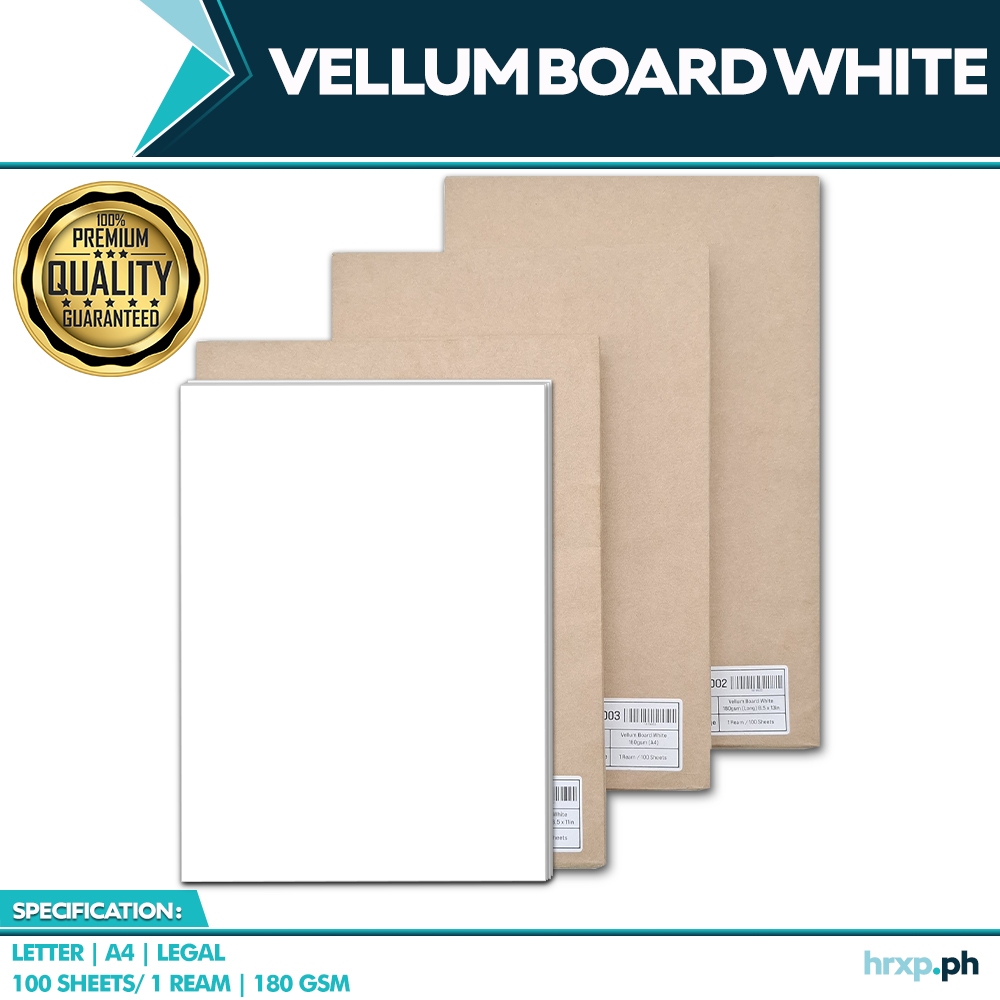 Short/A4/Long Vellum Board Paper 100pcs 180gsm Specialty Vellum Paper ...