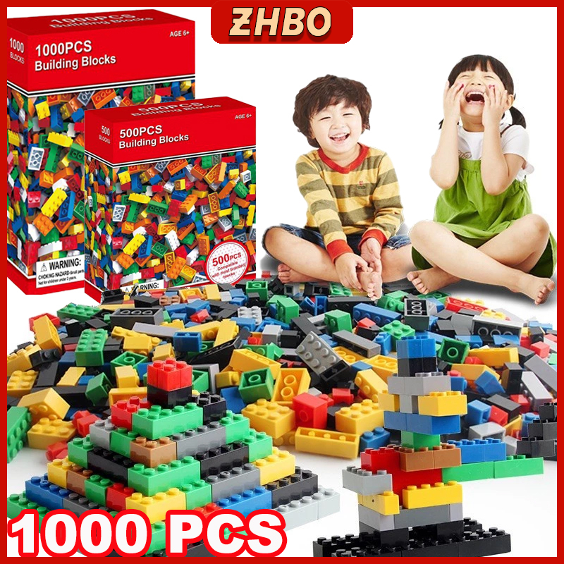 Blocks 1000 PCS Building Block Toys Baseplate Compatible DIY Education ...