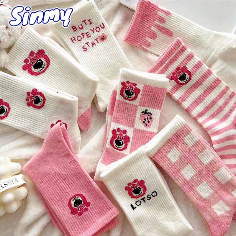Sinmy Socks Short Cotton Pink Woman Socks Korean Wind In The Ins Wind ...