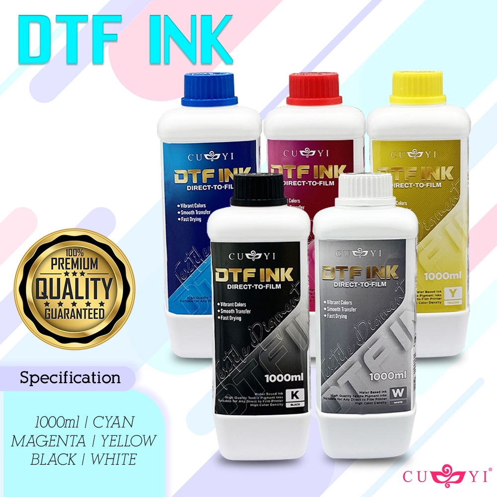 CUYI | QUAFF High Quality DTF Ink Direct to Film 1000ML & 500ML (Cyan ...