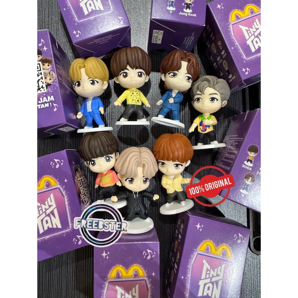 [100% ORIGINAL] Mcdo x BTS TinyTAN Happy Meal Toys (BTS McDonalds toys) Tiny Tan Throwback ...