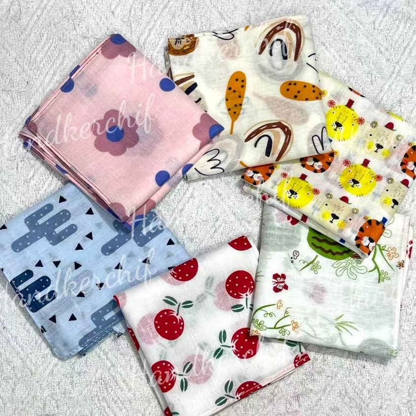 Handkerchif 6pcs&12pcs Lady Korean Japanese style Cotton Panyo Little ...