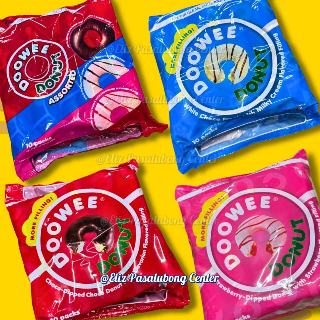 (DOOWEE DONUT) ASSORTED, MILKY, CHOCO, STRAWBERRY 420G - 10PCS INSIDE ...