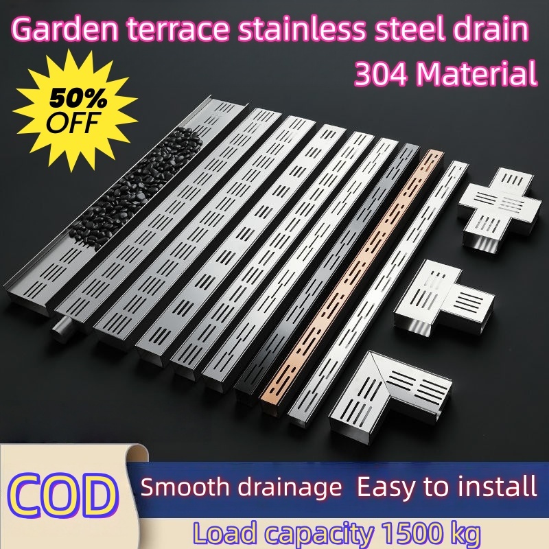 Outdoor Balcony Drainage Gutter 304 Stainless Steel Drainage Channel ...
