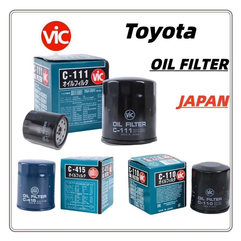 Oil Filter Vic C-110/ C-111/C-415 Compatible For Toyota Corolla Innova ...