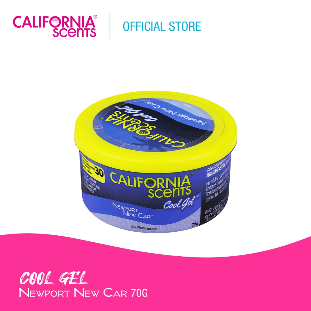 California Scents Cool Gel NewPort New Car 70g. | Shopee Philippines