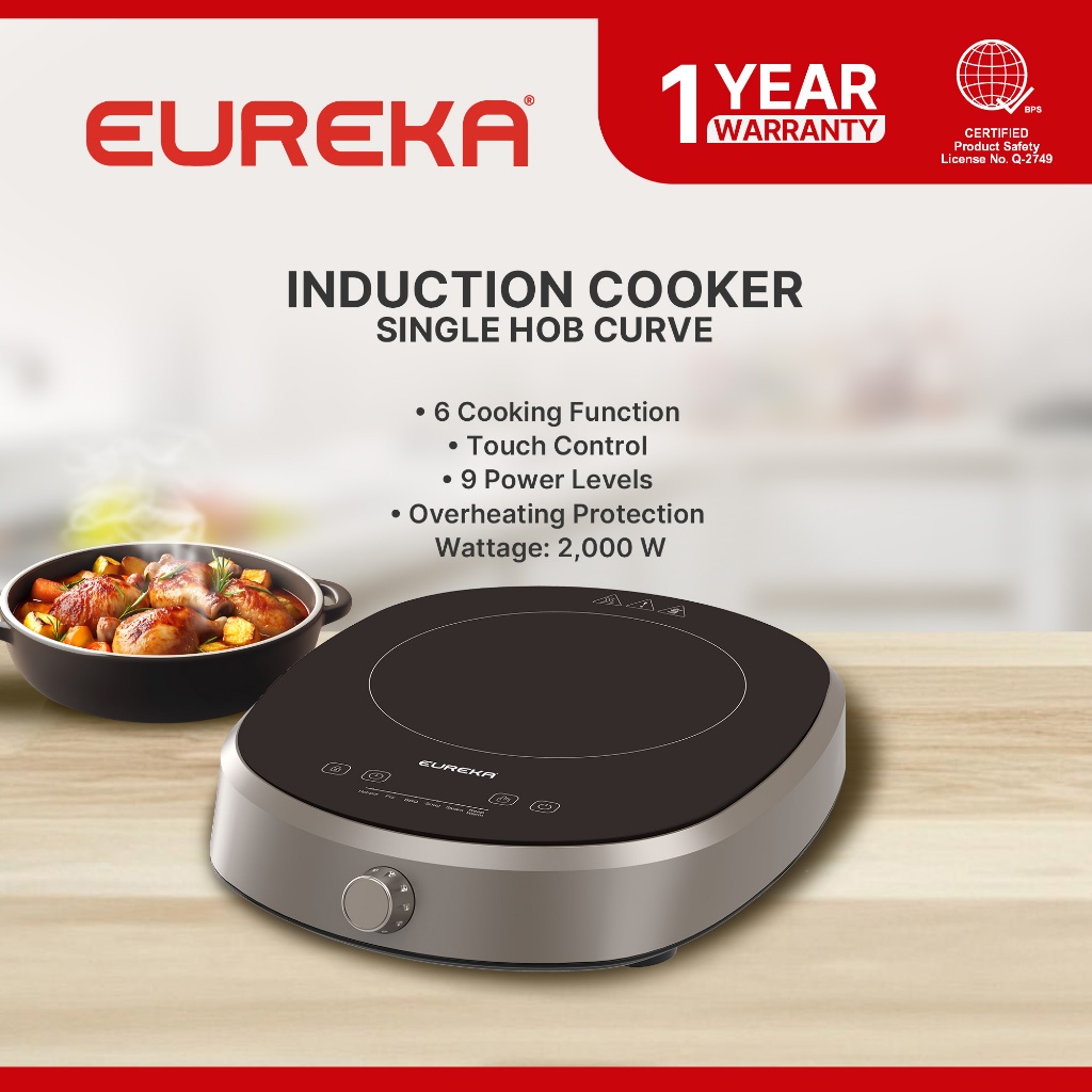 Eureka Induction Cooker Single Hob Curve EIC SHC | Shopee Philippines