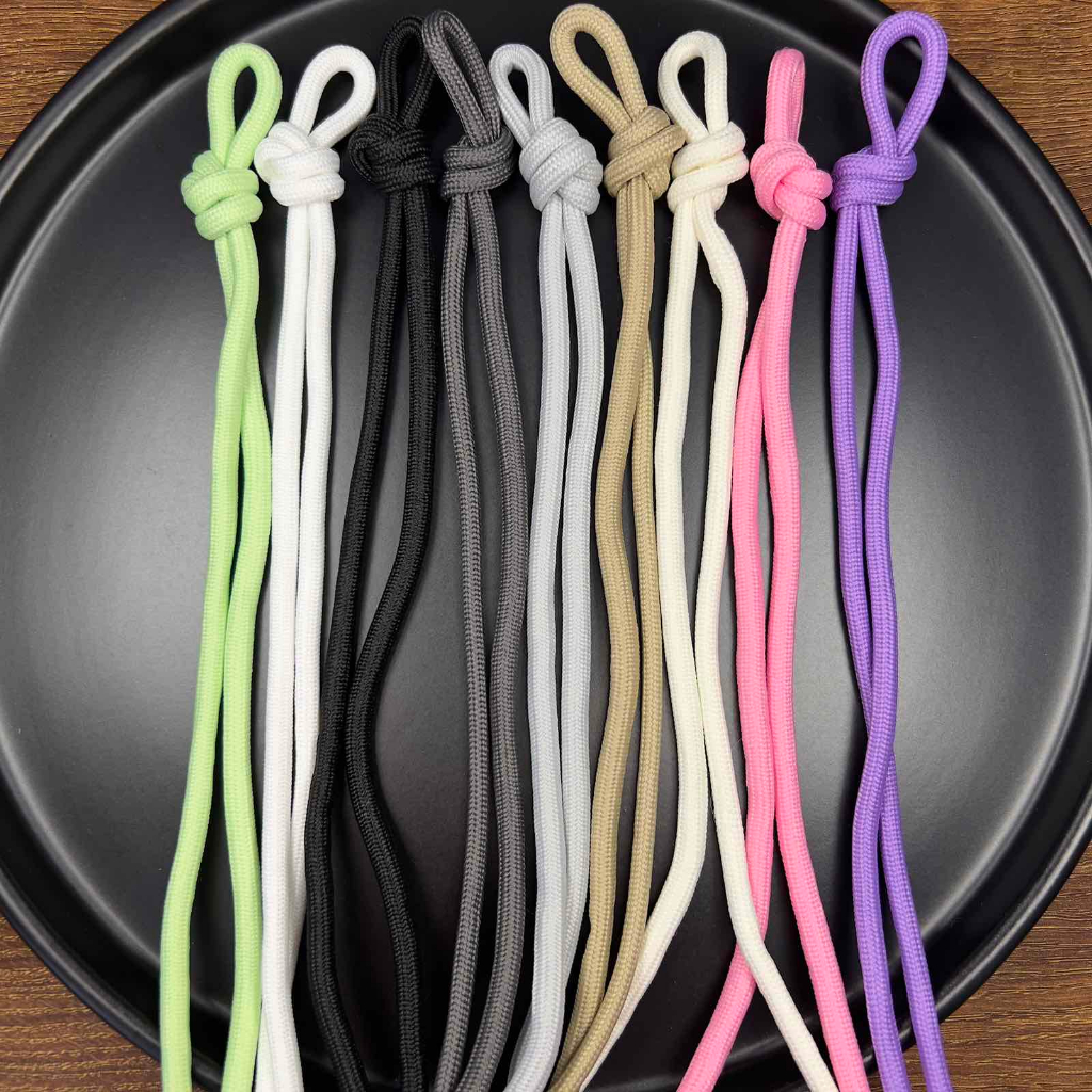 Veeds 1 Pc 5mm Thick Paracord 60 cm Black Keychain Bag charm DIY Beads ...