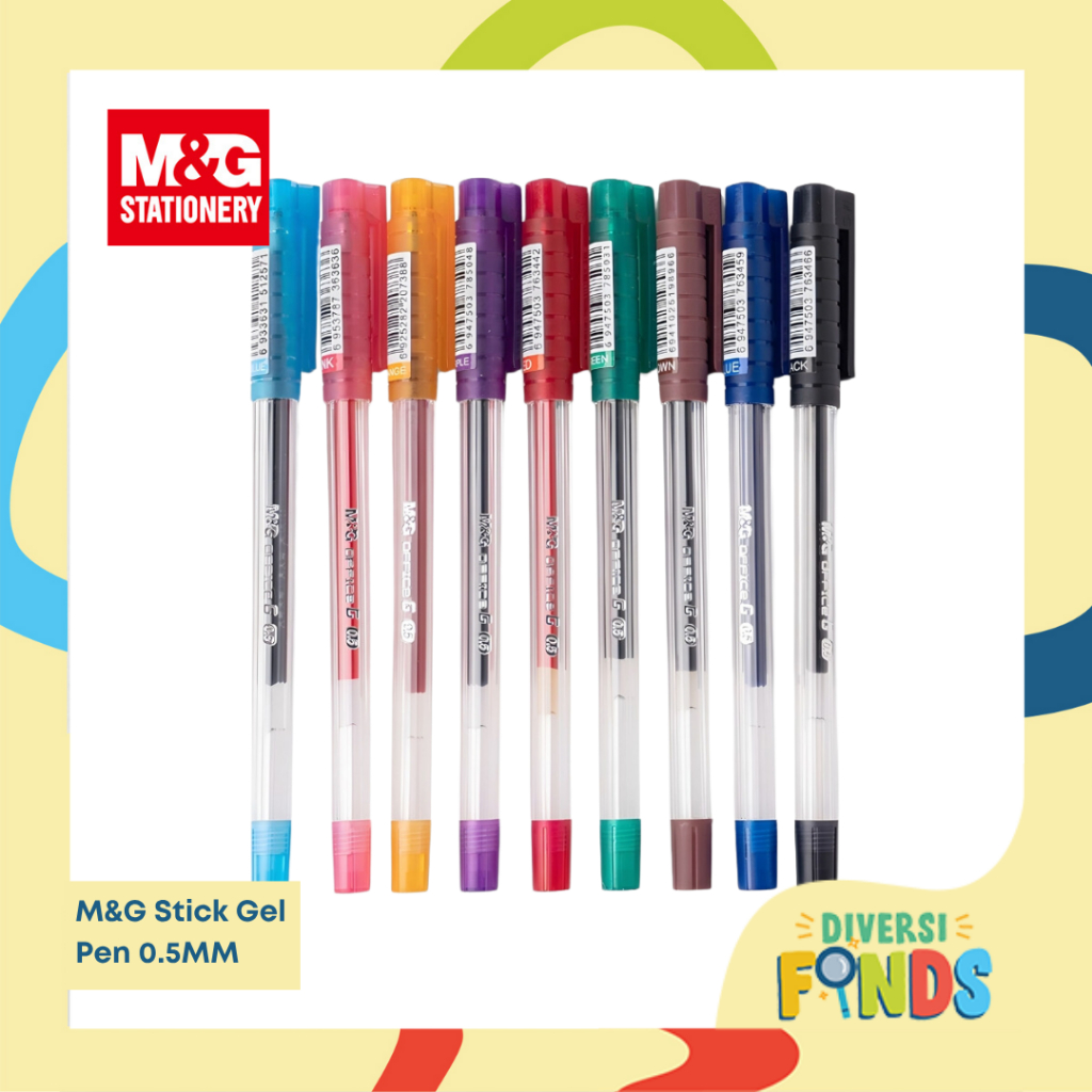 2pcs or 6pcs M&G Office-G Economic Gel Pen Stick 0.5mm All Colors ...