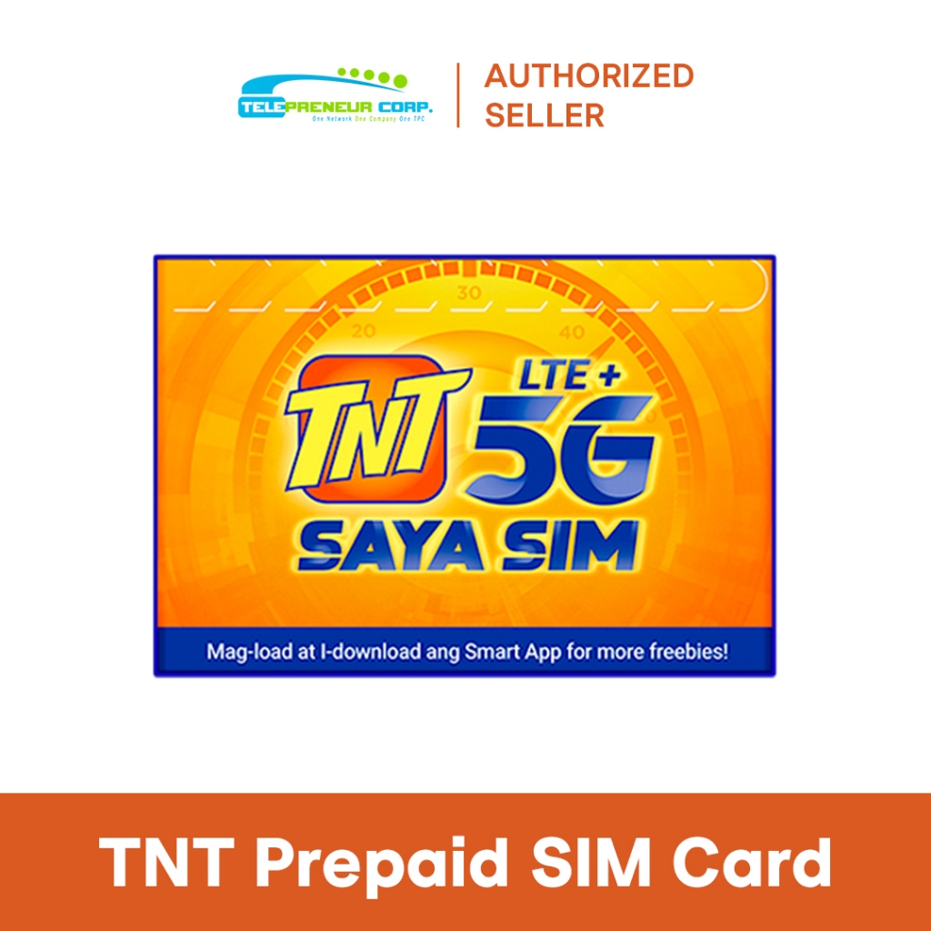 TNT Prepaid SIM Card (5G + LTE/4G Ready) / Telepreneur Corp | Shopee ...