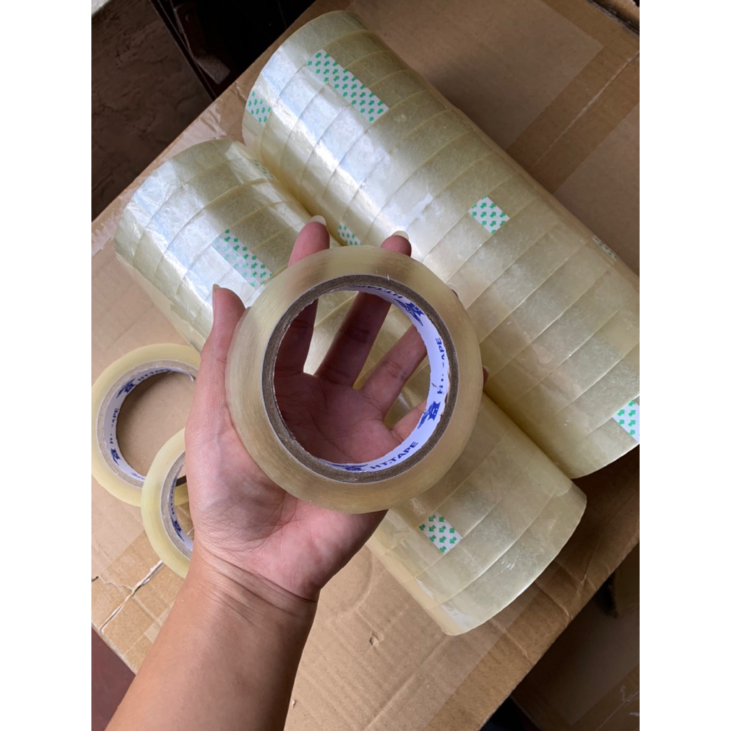 3/4 x 100m Stationary clear tape | Shopee Philippines