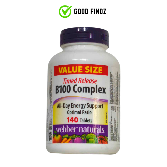 Webber Naturals Vitamin B100 Complex 140 Tablets | Shopee Philippines