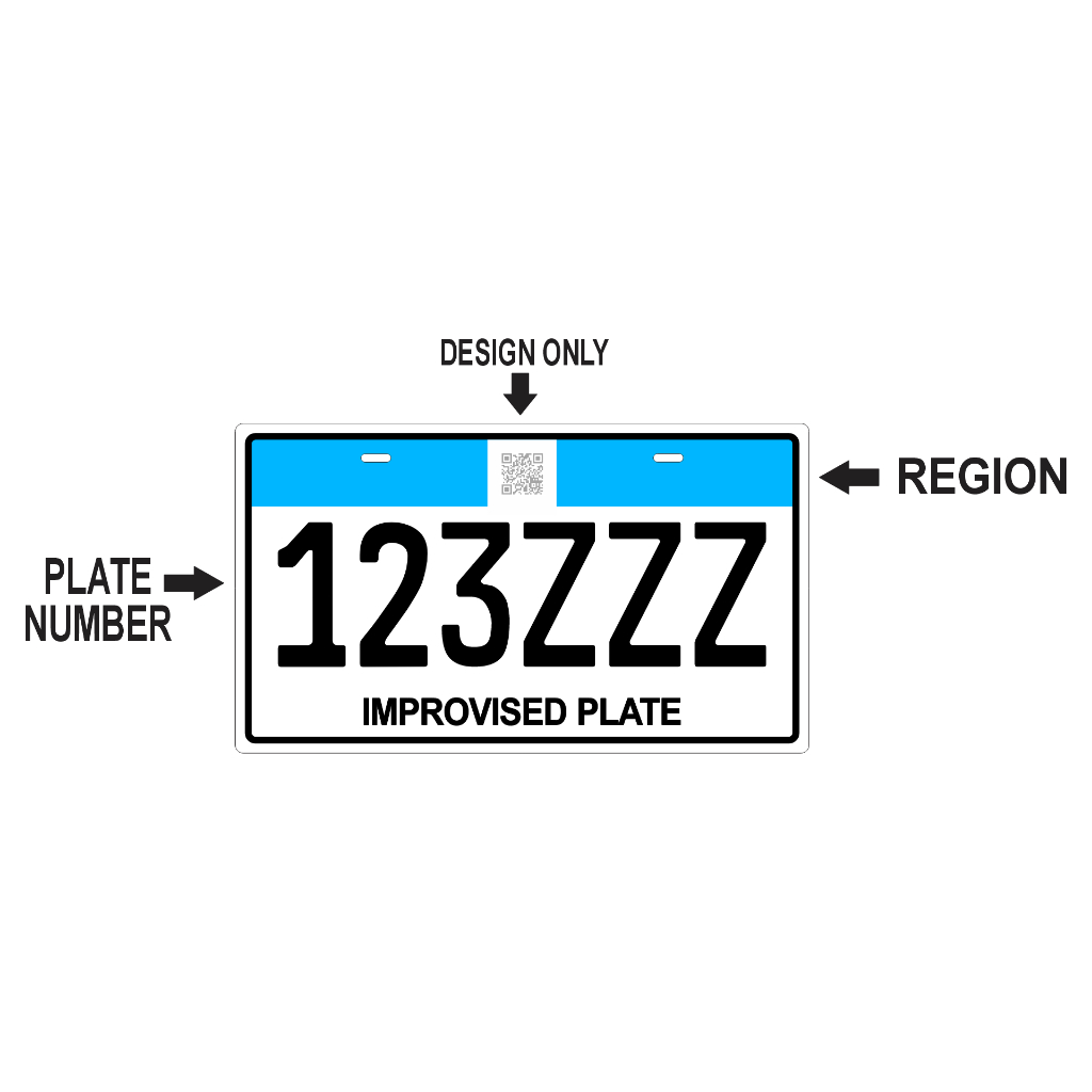 Motorcycle Temporary Metal Plate Number Color Coding and Standard ...