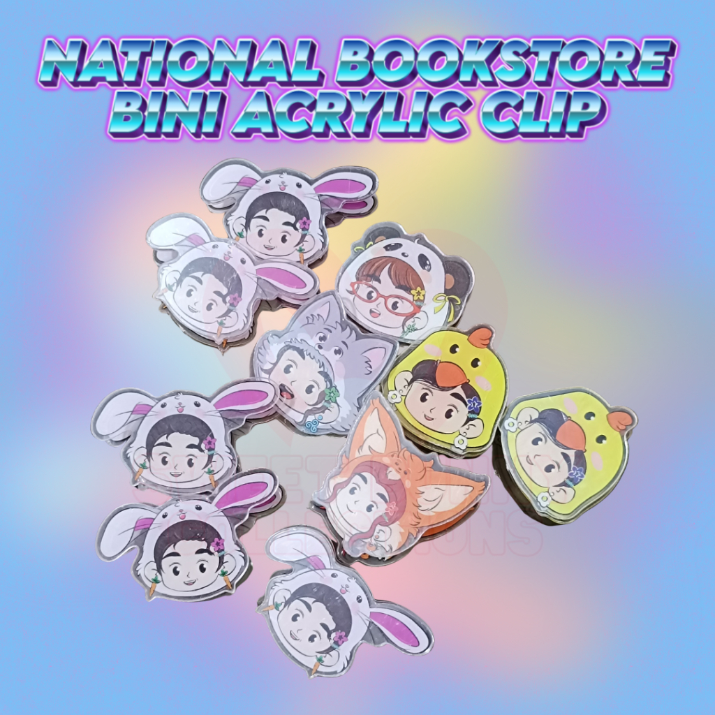 BINI x NATIONAL BOOKSTORE OFFICIAL ACRYLIC CLIP | Shopee Philippines