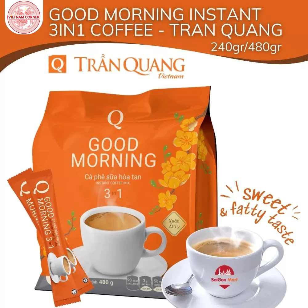 Vietnam corner Good morning instant 3in1 coffee mix 480gr 24 sachets ...
