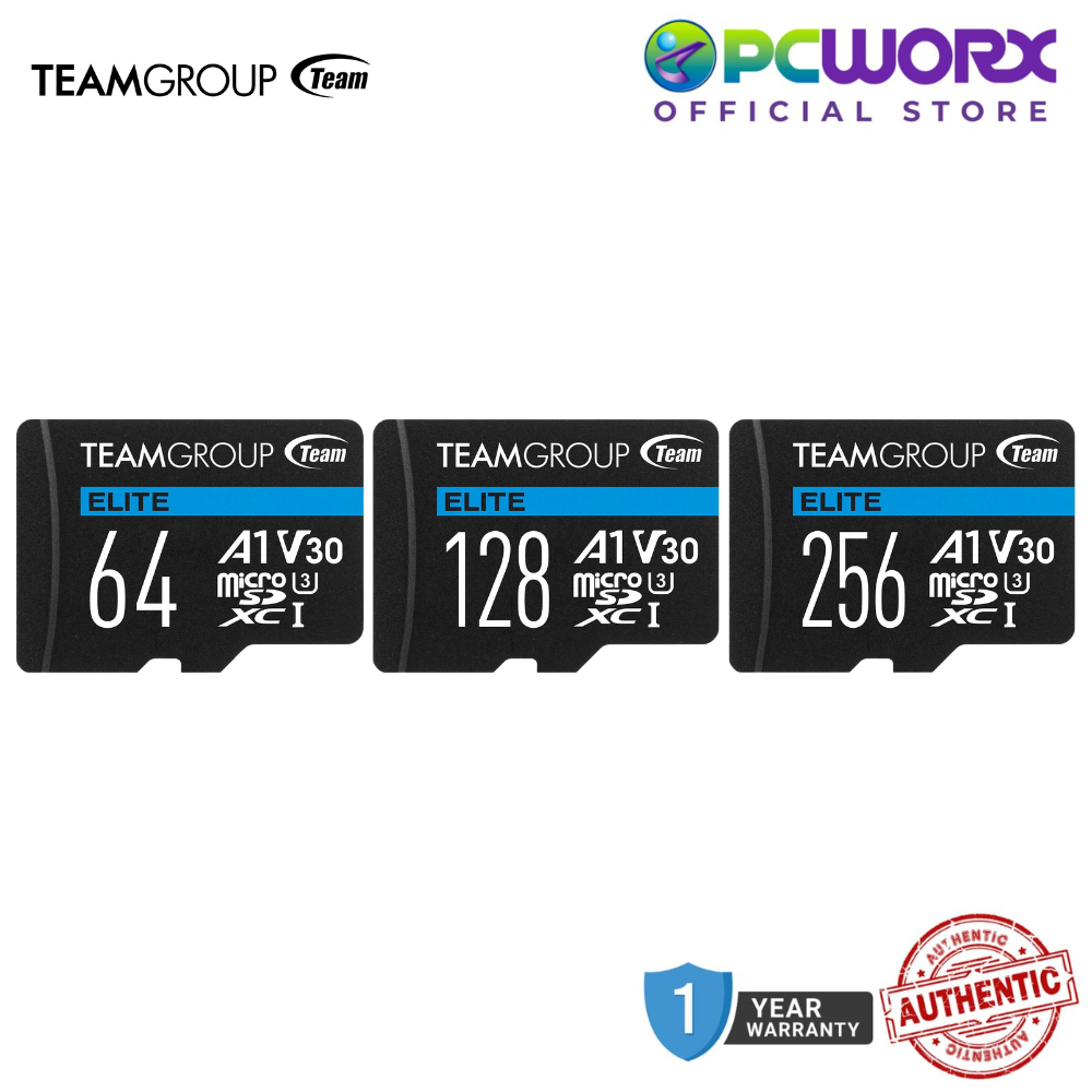 Team Group TEAUSDXGIV30A103 64GB|128GB|256GB ELITE Micro SDXC U3 V30 A1 ...