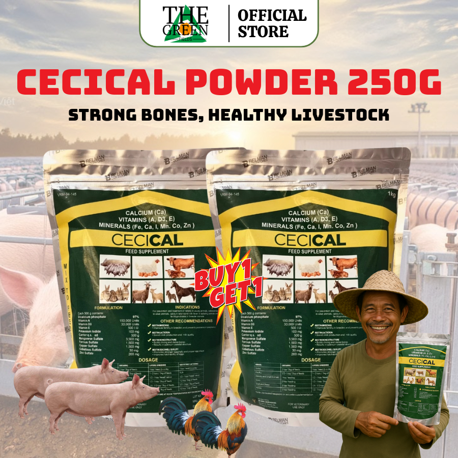Cecical Powder 250G – Calcium and Vitamin Supplement for Poultry, Swine ...