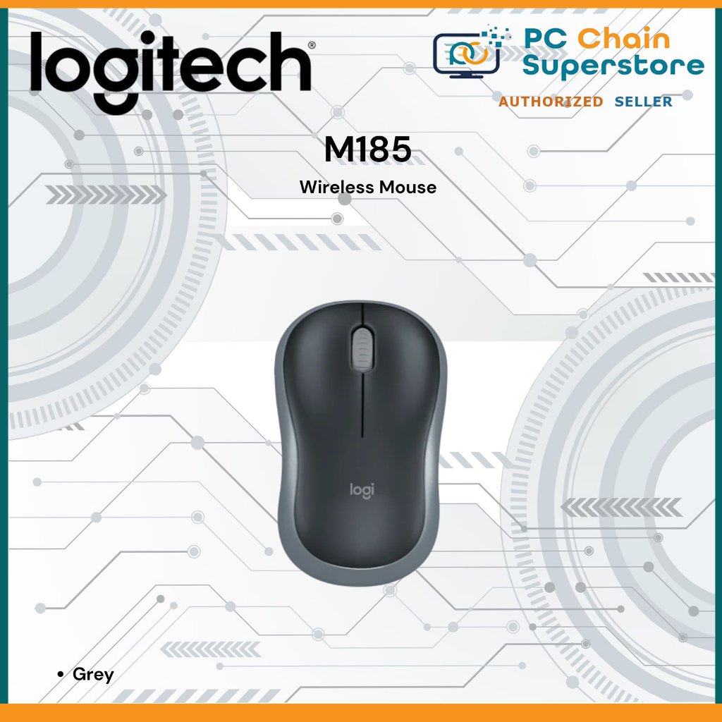 Logitech M185 Optical Wireless Mouse / 2.4GHz w/USB Mini Receiver ...
