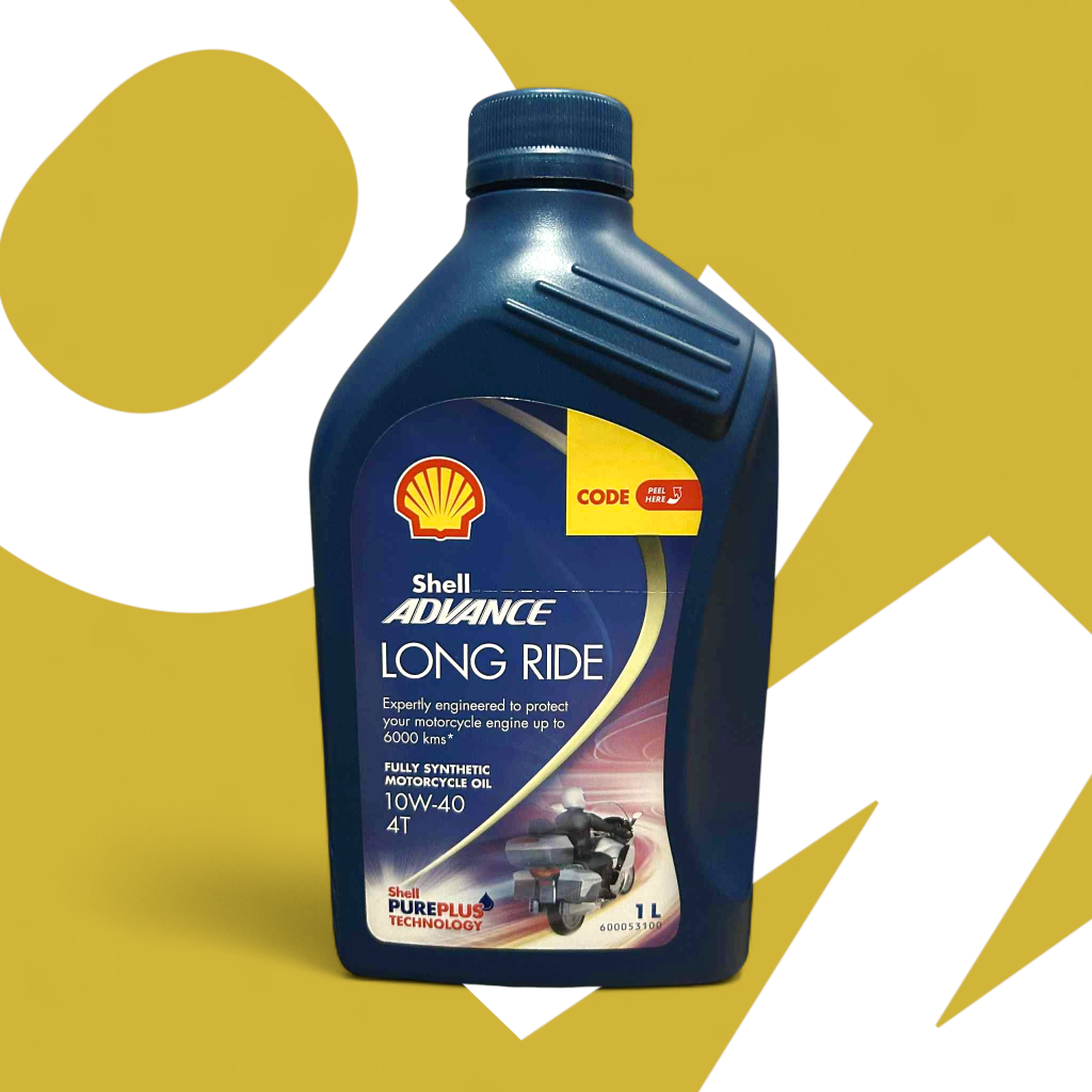 Shell Advance Long Ride 10W-40 Fully Synthetic Motorcycle Oil 1L ...