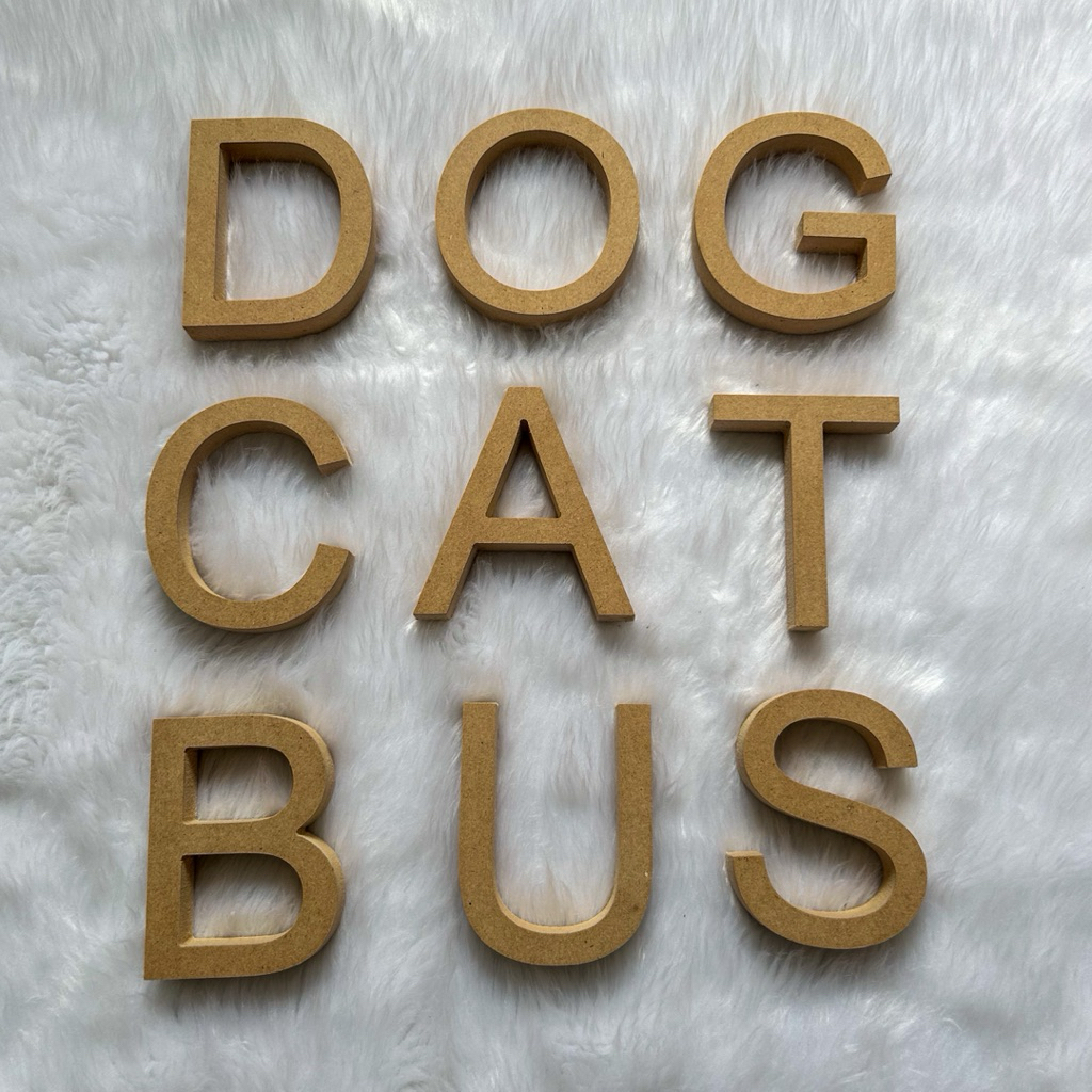 Wall Mount MDF Wooden Alphabet Letters A-Z ( font Arial ) 20cm, 25cm ...