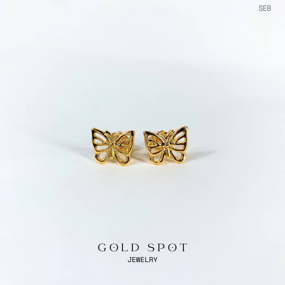 Hikaw Pambabae, Authentic 18K Gold Earrings, Pawnable Women’s Jewelry ...