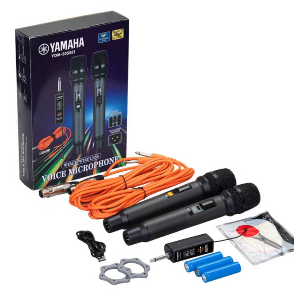 YAMAHA YDM-505/YDM-505II Rechargeable Wireless Microphones Dual Cordbless Handheld Dynamic ...