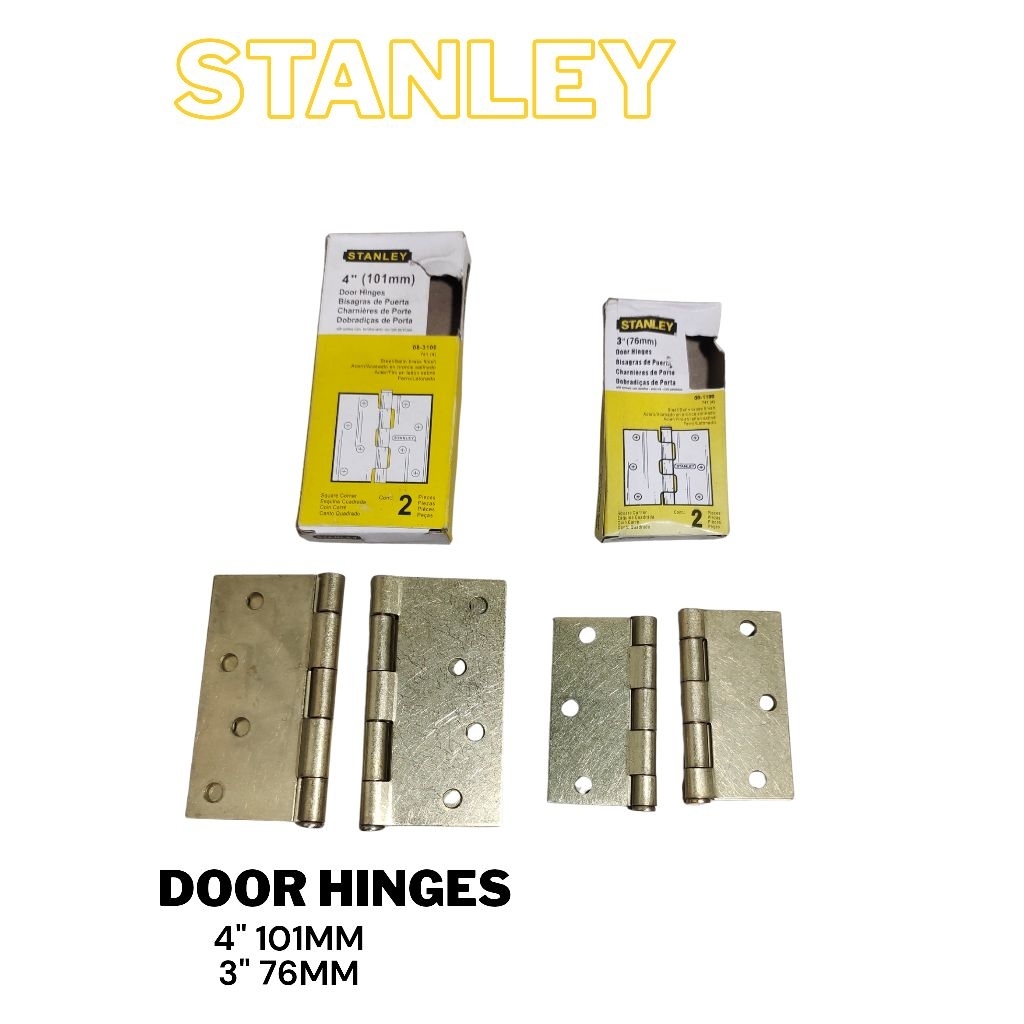 STANLEY DOOR HINGES/ BISAGRA 4" 3" | Shopee Philippines