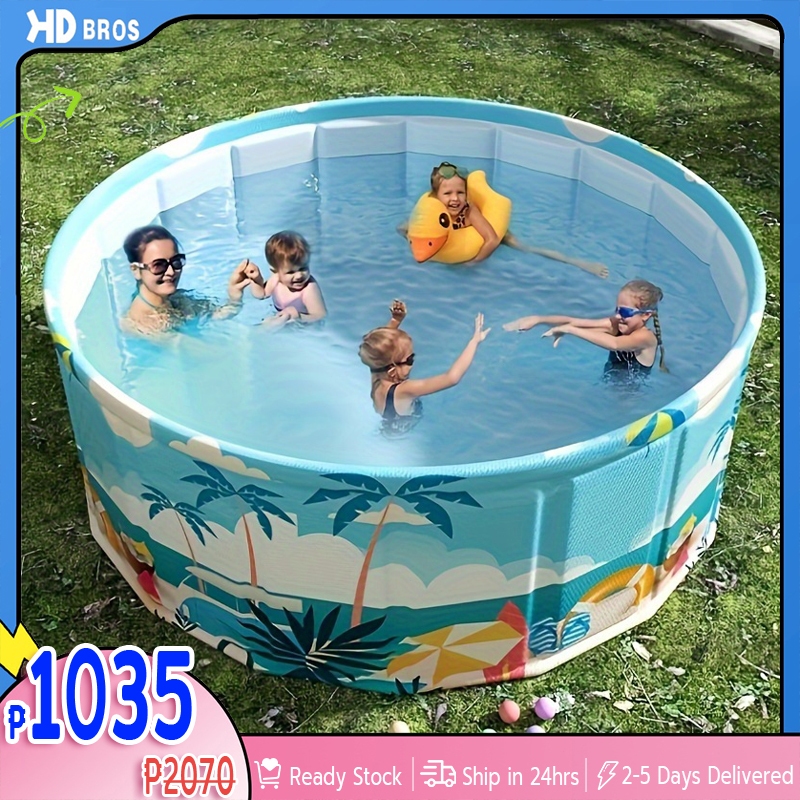 Family Size Thickened For Foldable Swimming Pool For Adult Kids Non ...