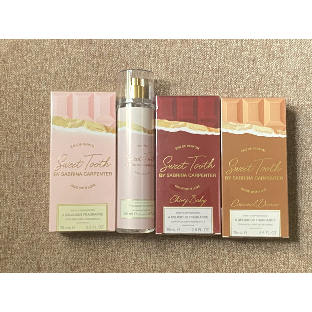 Sabrina Carpenter Sweeth Tooth/ Caramel Dream/ Cherry Baby EDP 30ml / 75ml/ Mist 236ml | Shopee ...
