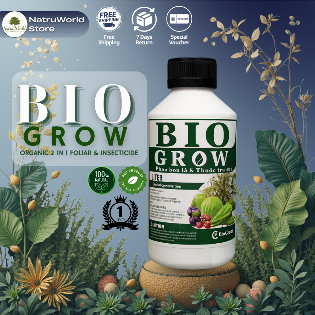 BIOGROW Natural 2-in-1 Plant Growth & Protection Spray (500ML - 3L ...