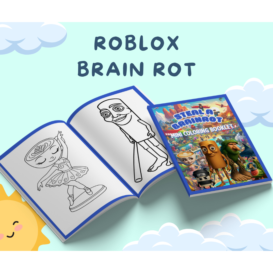 Roblox Brain Rot Cheapest Coloring Book | Shopee Philippines