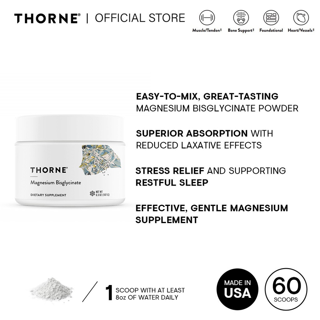 Thorne Magnesium Bisglycinate 187g Powder | Shopee Philippines