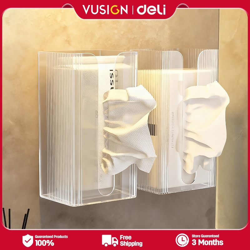Deli Vusign Wall-mounted Tissue Box Tissue Holders | Shopee Philippines