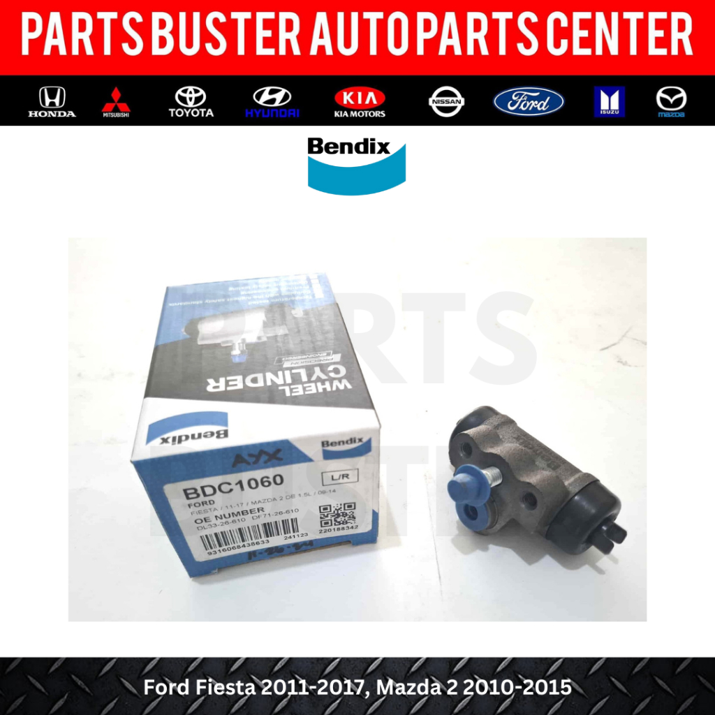 Wheel Cylinder Assembly for Ford Fiesta 2011-2017, Mazda 2 2010-2015 ...