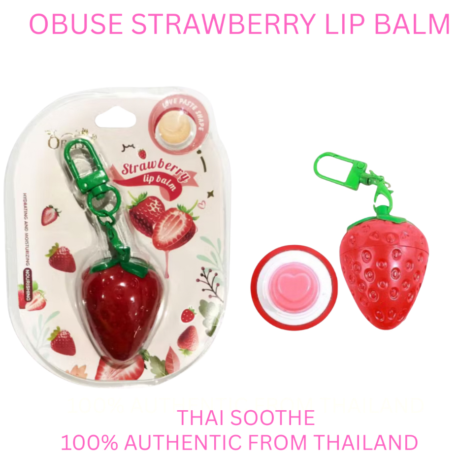 OBUSE STRAWBERRY LIP BALM - made in Thailand | Shopee Philippines