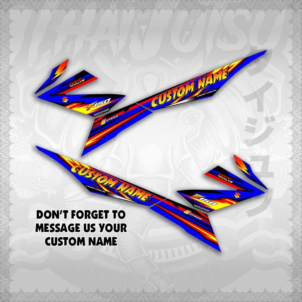 STICKER DECALS for RAIDER 150 FI (CHANGE NAME/CUSTOM NAME) By THAIJUTSU ...