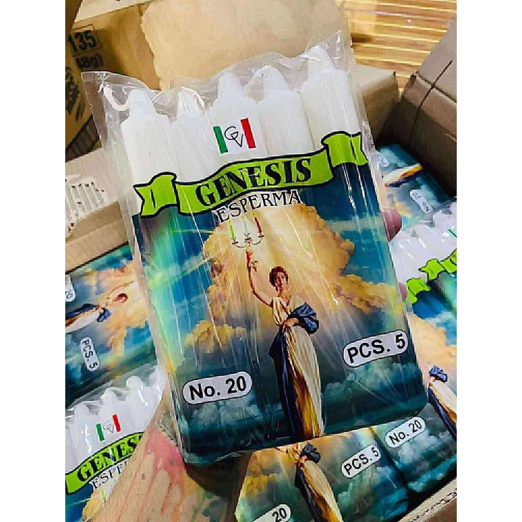 GENESIS 5pcs in 1PACK" WHITE CANDLE " di madaling matunaw" | Shopee ...