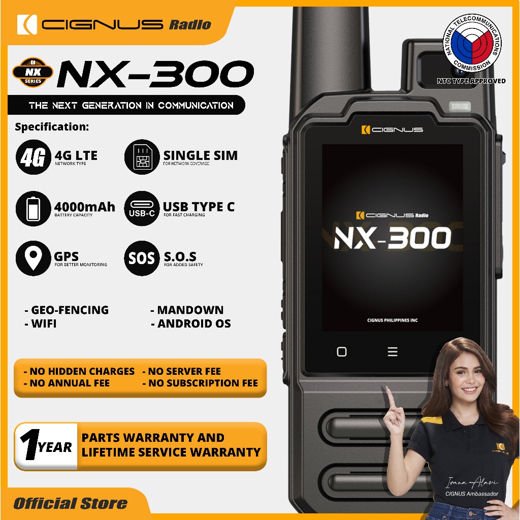 CIGNUS NX-300 (POC Two way Radio) | Shopee Philippines