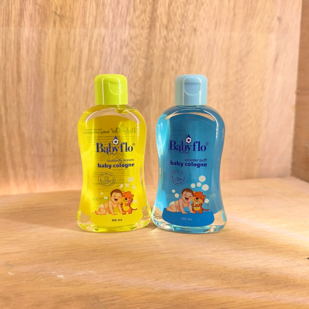 Babyflo Cologne Combo Set 100ml (Butterfly Kisses + Powder Puff) Mild ...