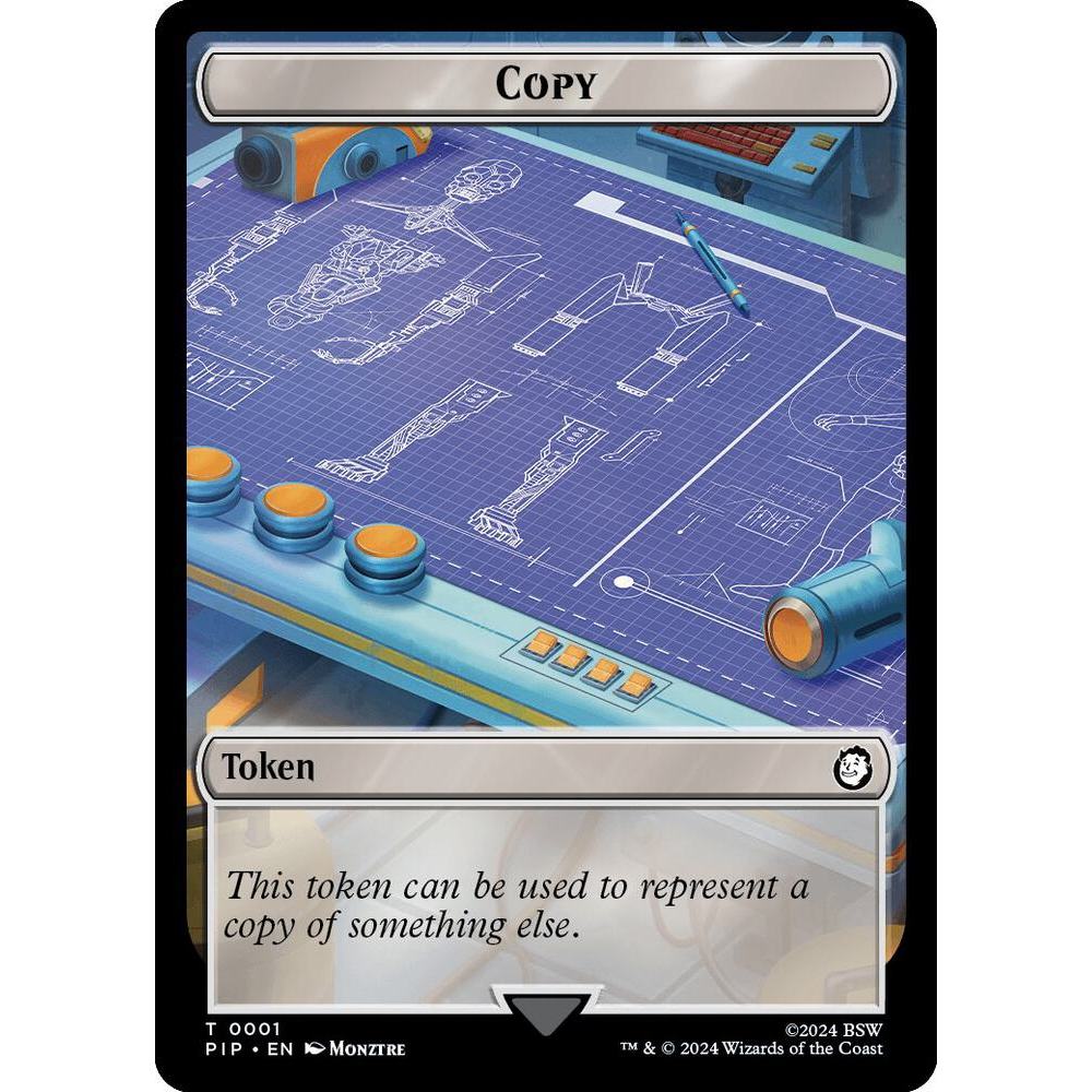 MTG Copy (0001) // Treasure (0019) Double-Sided Token Fallout PIP ...