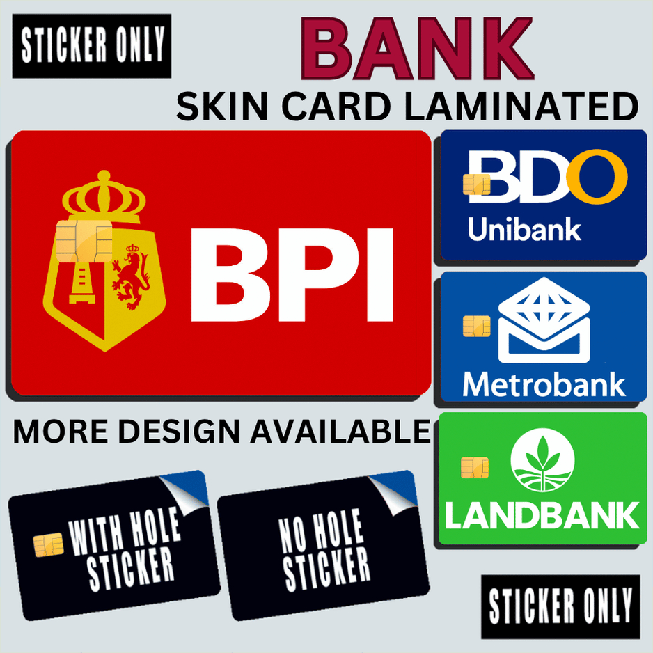 BANK THEME - STICKER SKIN CARD FOR ATM, CREDIT, DEBIT , BEEP CARD ...