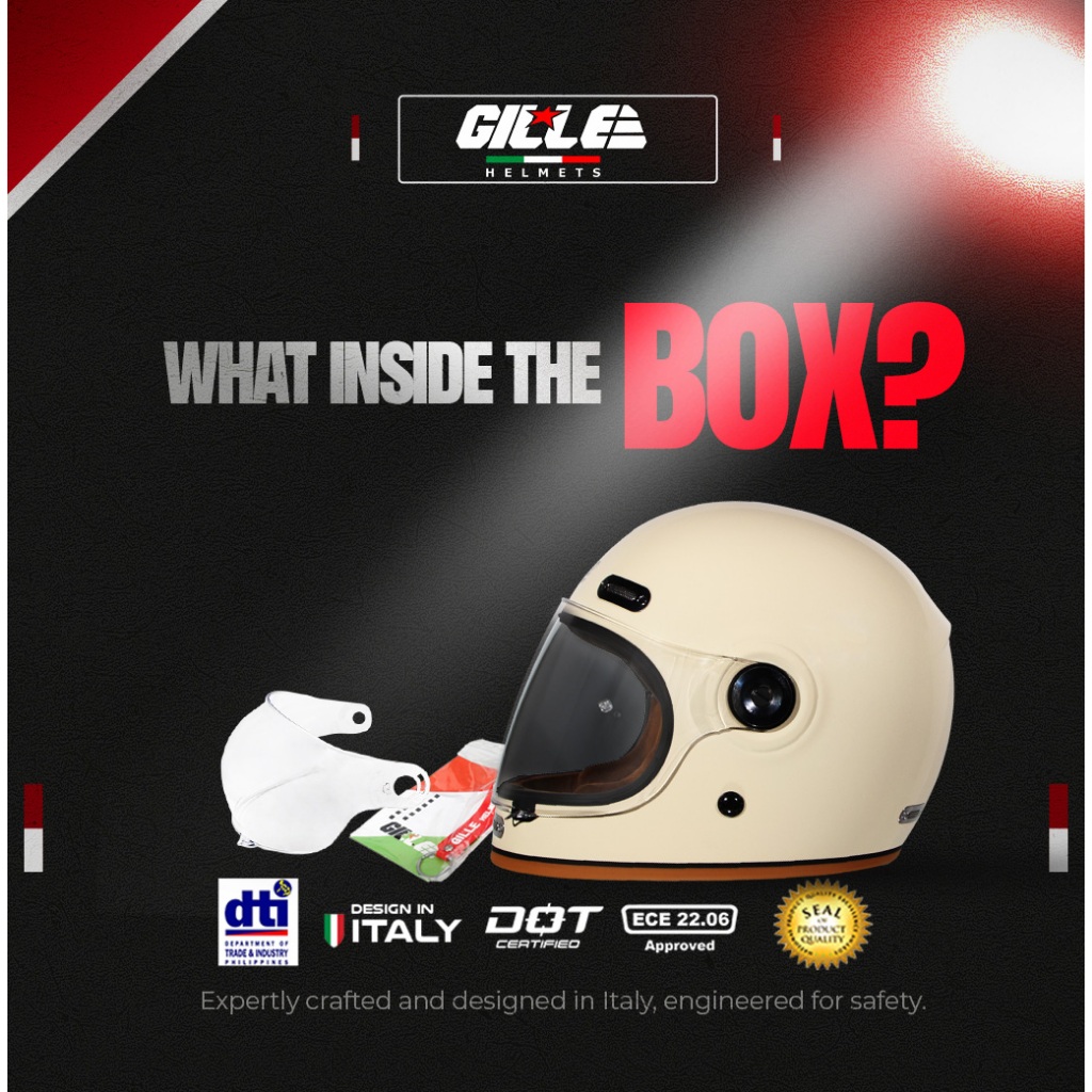 GILLE 898 ATAVISTIC Full Face Motorcycle Helmet | Shopee Philippines