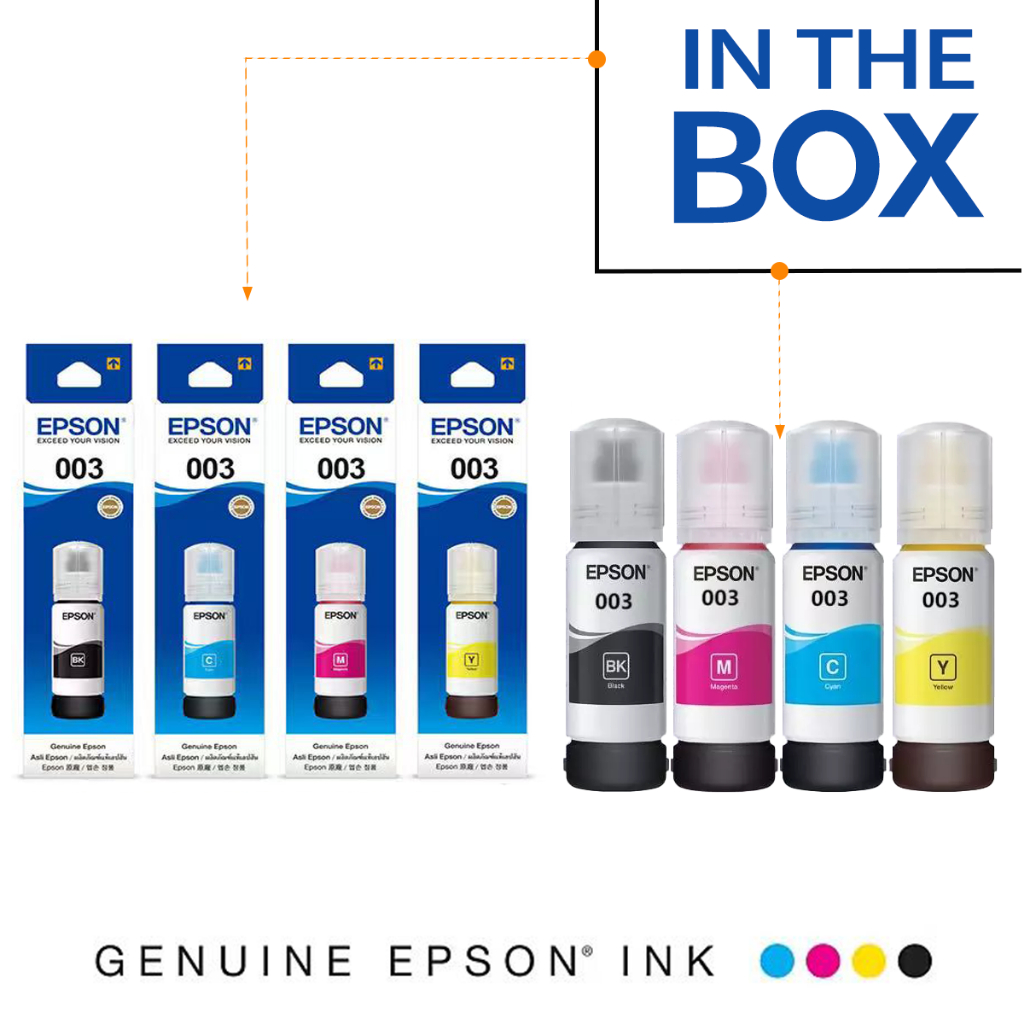 Epson 003 Ink Original 003 L3210 L3256 L3550 L3250 L5590 L3216 L1256 ...