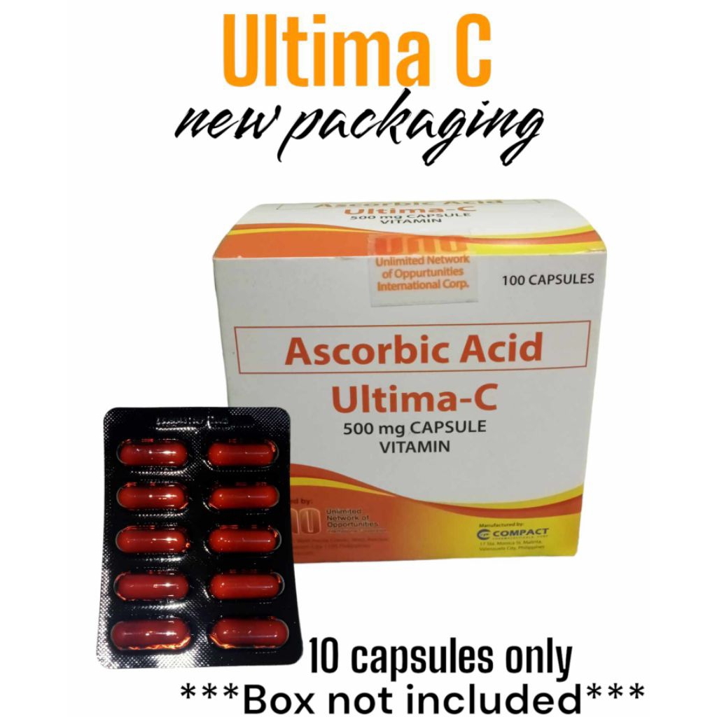 ULTIMA C ORIGINAL (10 CAPSULES) ASCORBIC NON ACIDIC UNO ULTIMA C ...