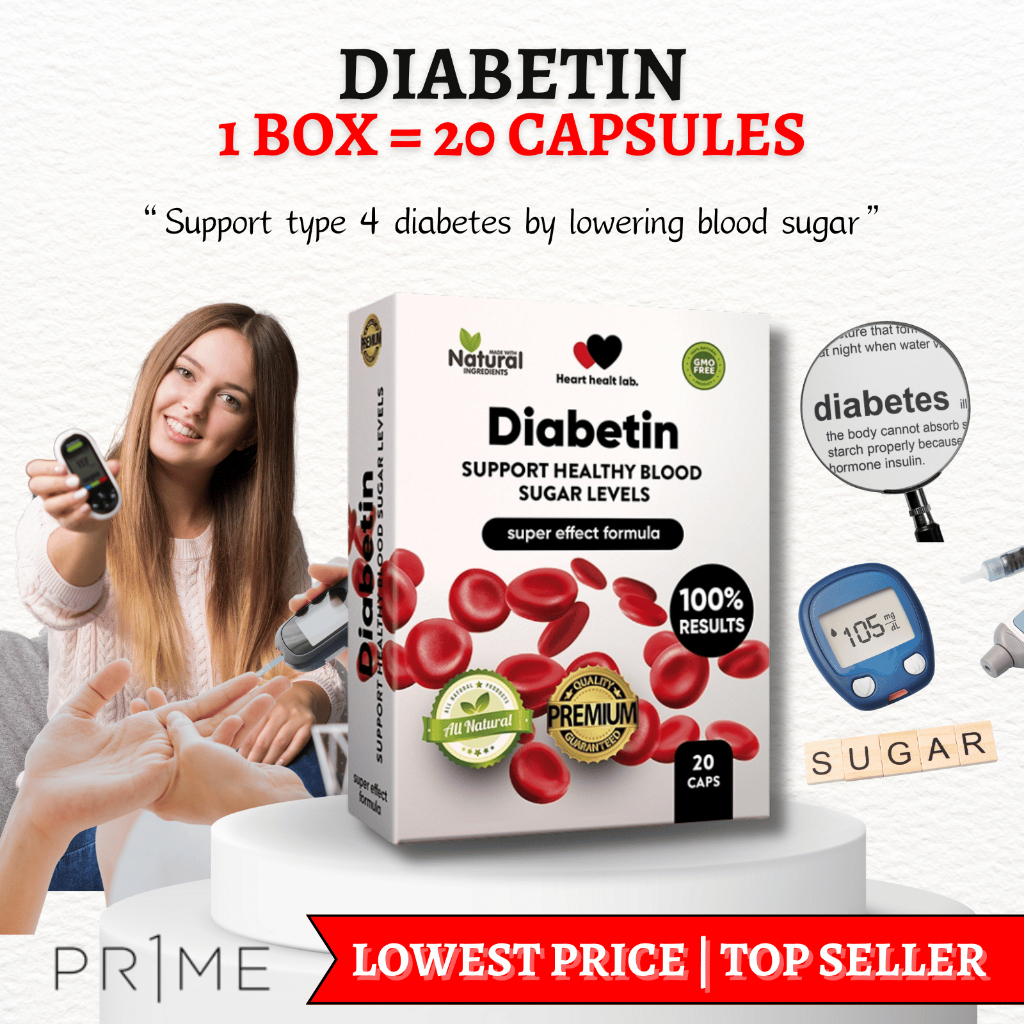 Diabetin Capsule Original - Support Blood Sugar Levels | 1 Box = 20 ...