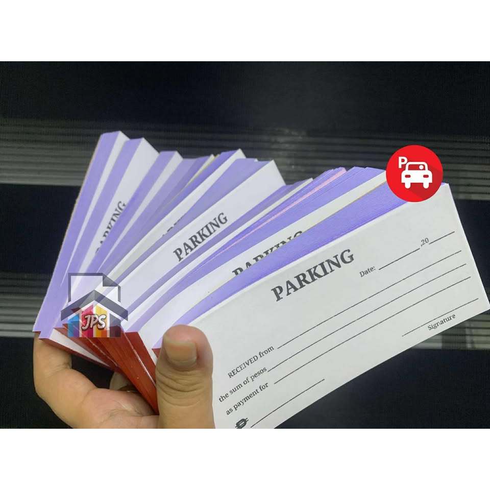 PARKING RECEIPTS CARBONIZED | ALL WHITE | CUSTOMIZED PARKING CUSTOMIZED ...