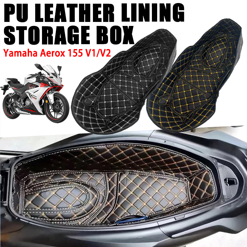 Yamaha Aerox 155 V1V2 Leather U-Box Cover Seat Compartment Cover High ...